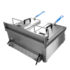 Tabletop Double Tank Restaurant Induction Fish Fryer LT-TZL-S135