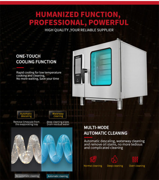 10 Trays Industrial Combination Steam Oven LT-WZ10-G136